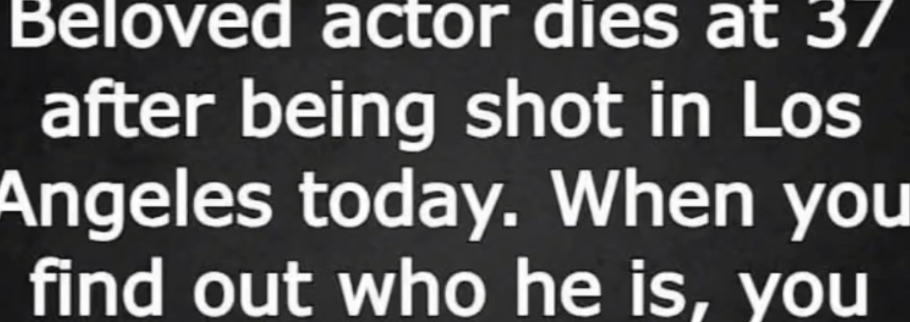 The most beloved actor was found … - Best Articles